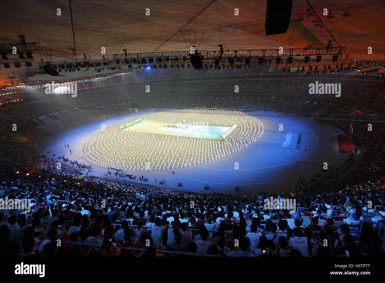 INSIDE THE BIRDS NEST OPENING CEREMONY OLYMPIC STADIUM BEIJING CHINA 08 ...