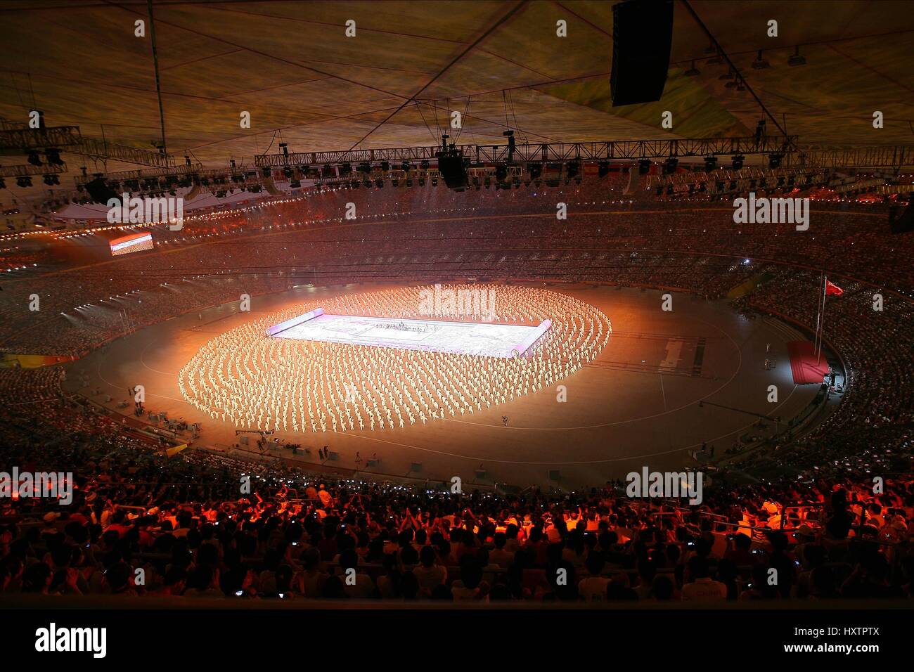 INSIDE THE BIRDS NEST OPENING CEREMONY OLYMPIC STADIUM BEIJING CHINA 08 ...