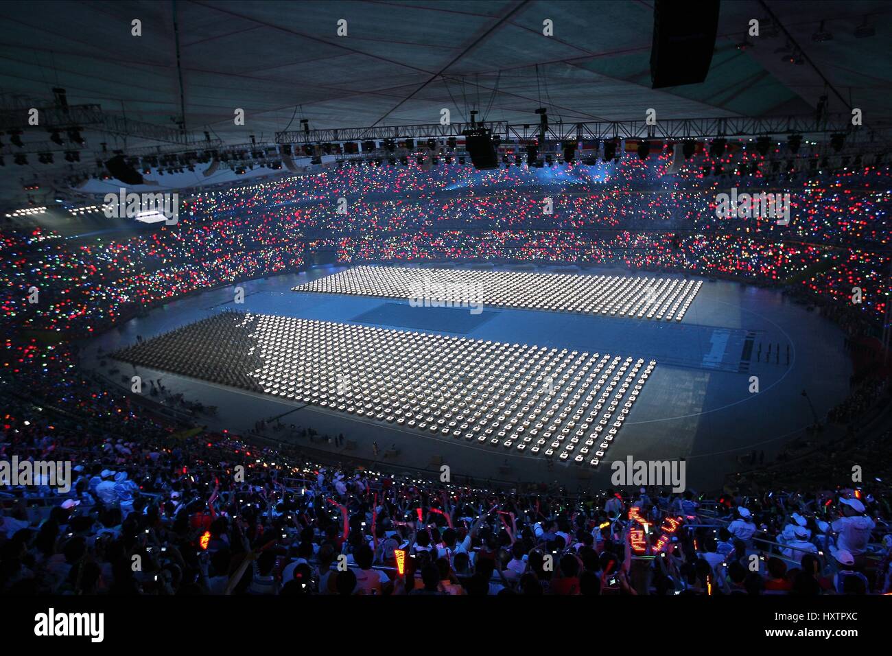 INSIDE THE BIRDS NEST OPENING CEREMONY OLYMPIC STADIUM BEIJING CHINA 08 ...