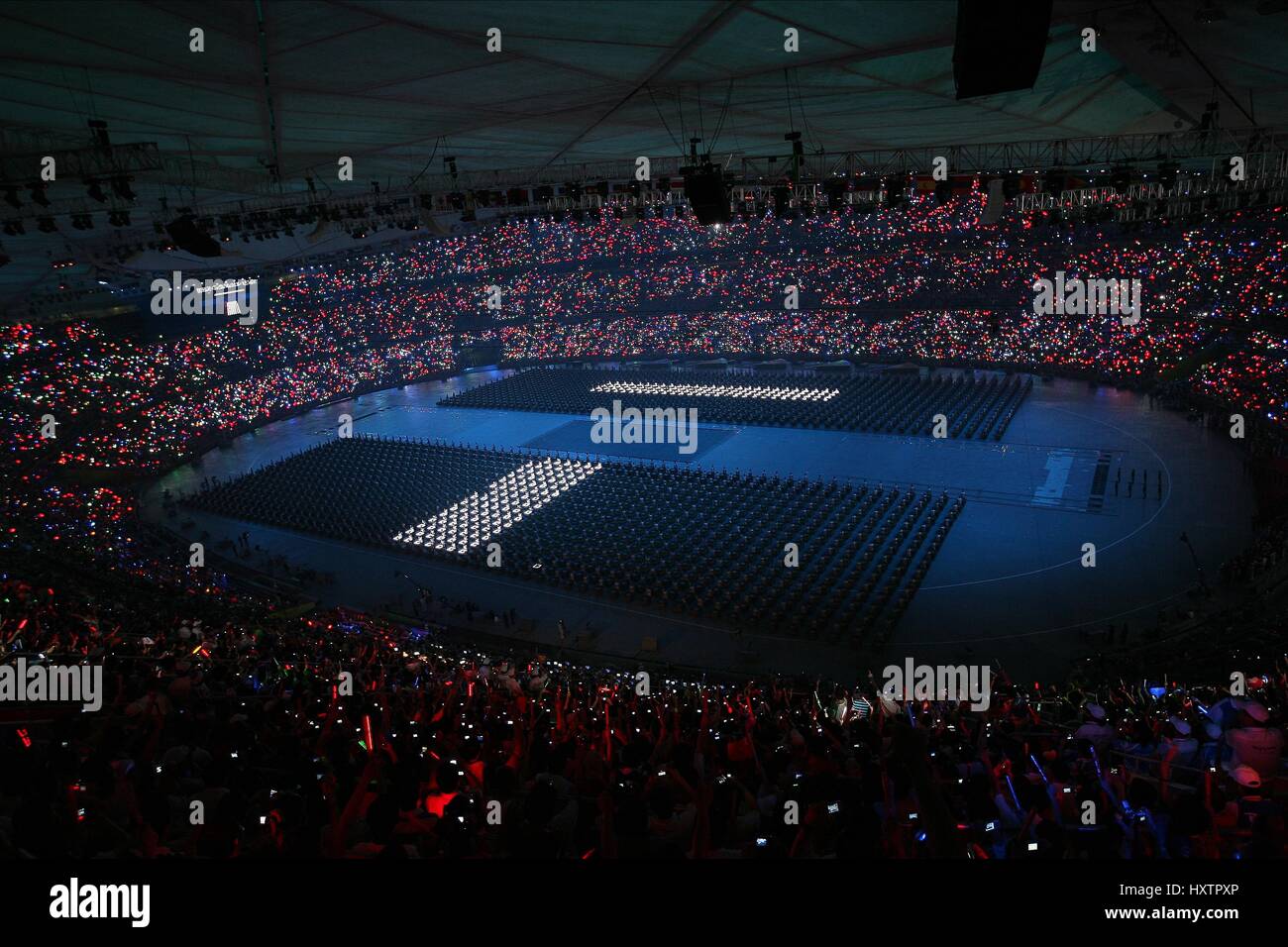 INSIDE THE BIRDS NEST OPENING CEREMONY OLYMPIC STADIUM BEIJING CHINA 08 ...