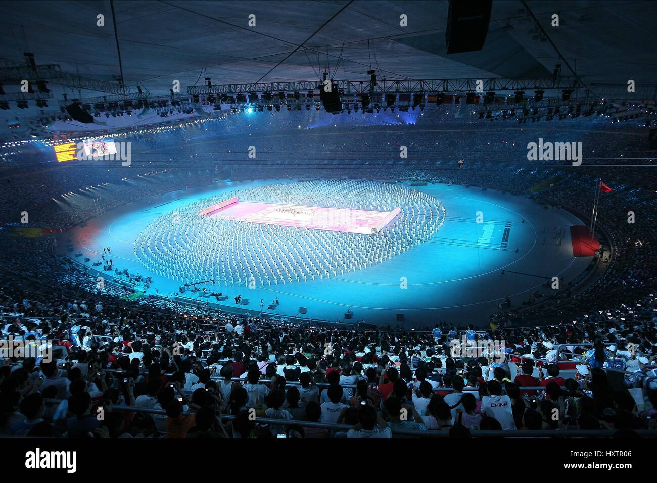 INSIDE THE BIRDS NEST OPENING CEREMONY OLYMPIC STADIUM BEIJING CHINA 08 ...