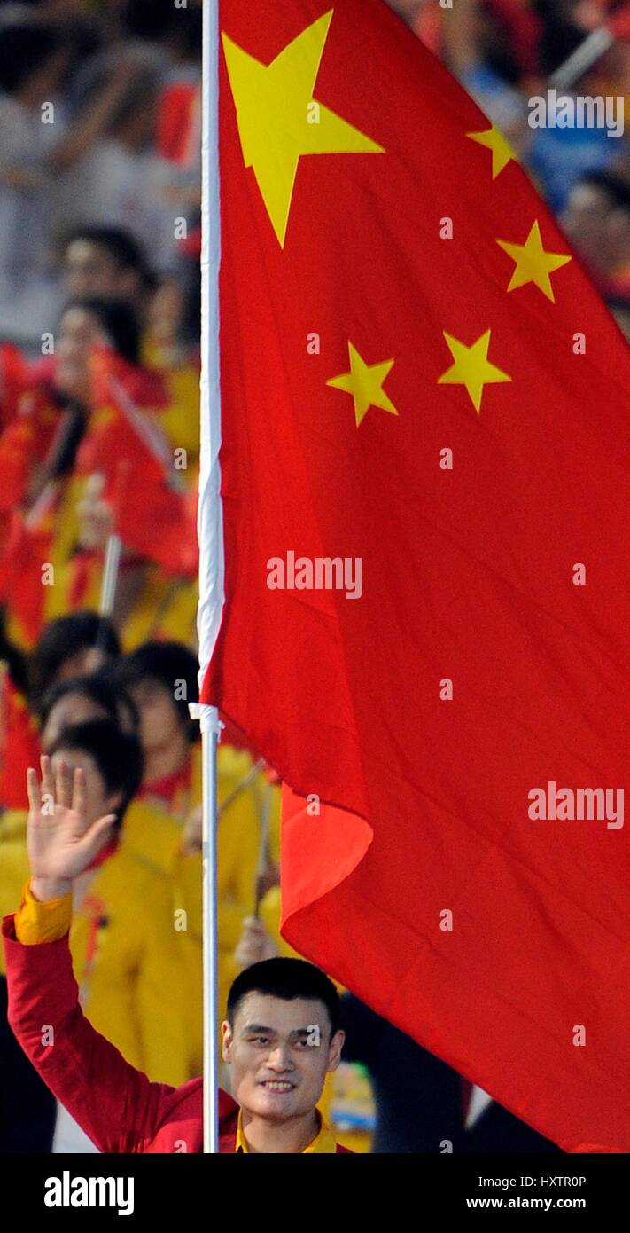 CHINESE FLAG OPENING CEREMONY OLYMPIC STADIUM BEIJING CHINA 08 August ...
