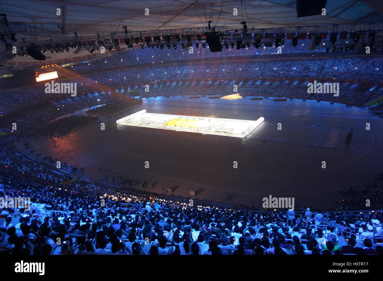 INSIDE THE BIRDS NEST OPENING CEREMONY OLYMPIC STADIUM BEIJING CHINA 08 ...