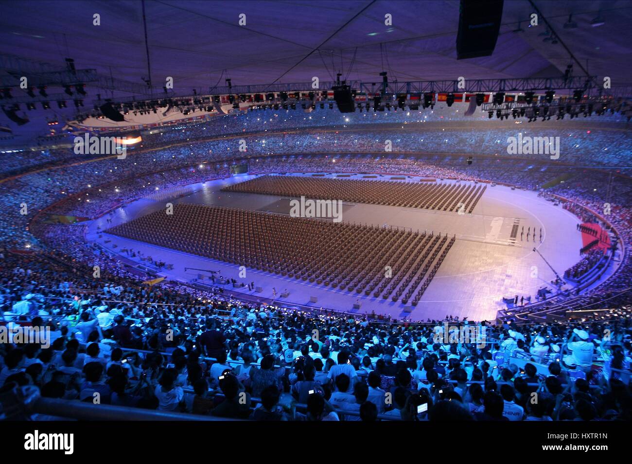 INSIDE THE BIRDS NEST OPENING CEREMONY OLYMPIC STADIUM BEIJING CHINA 08 ...