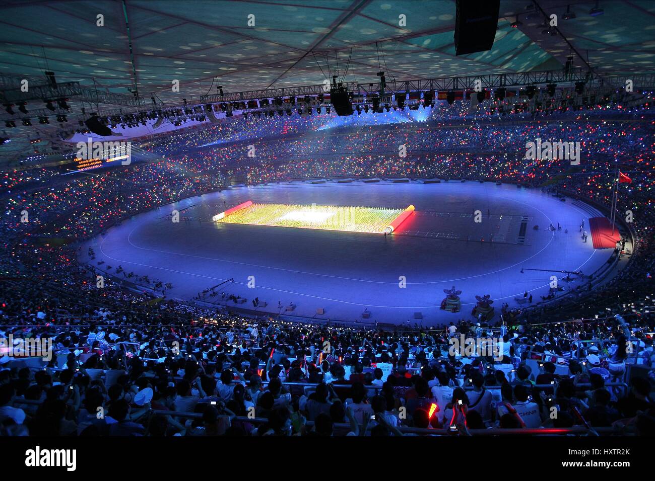 INSIDE THE BIRDS NEST OPENING CEREMONY OLYMPIC STADIUM BEIJING CHINA 08 ...