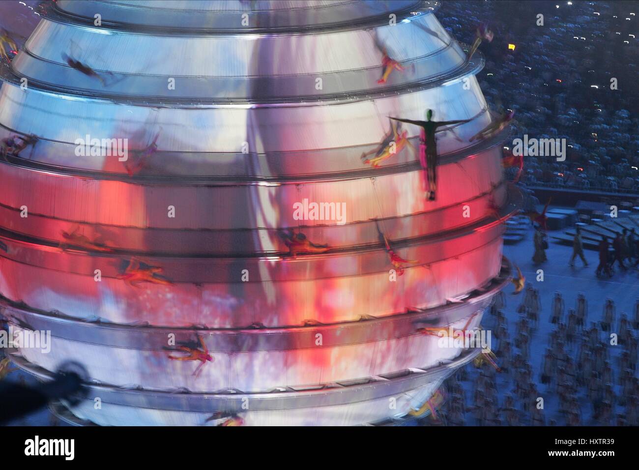 INSIDE THE BIRDS NEST OPENING CEREMONY OLYMPIC STADIUM BEIJING CHINA 08 ...