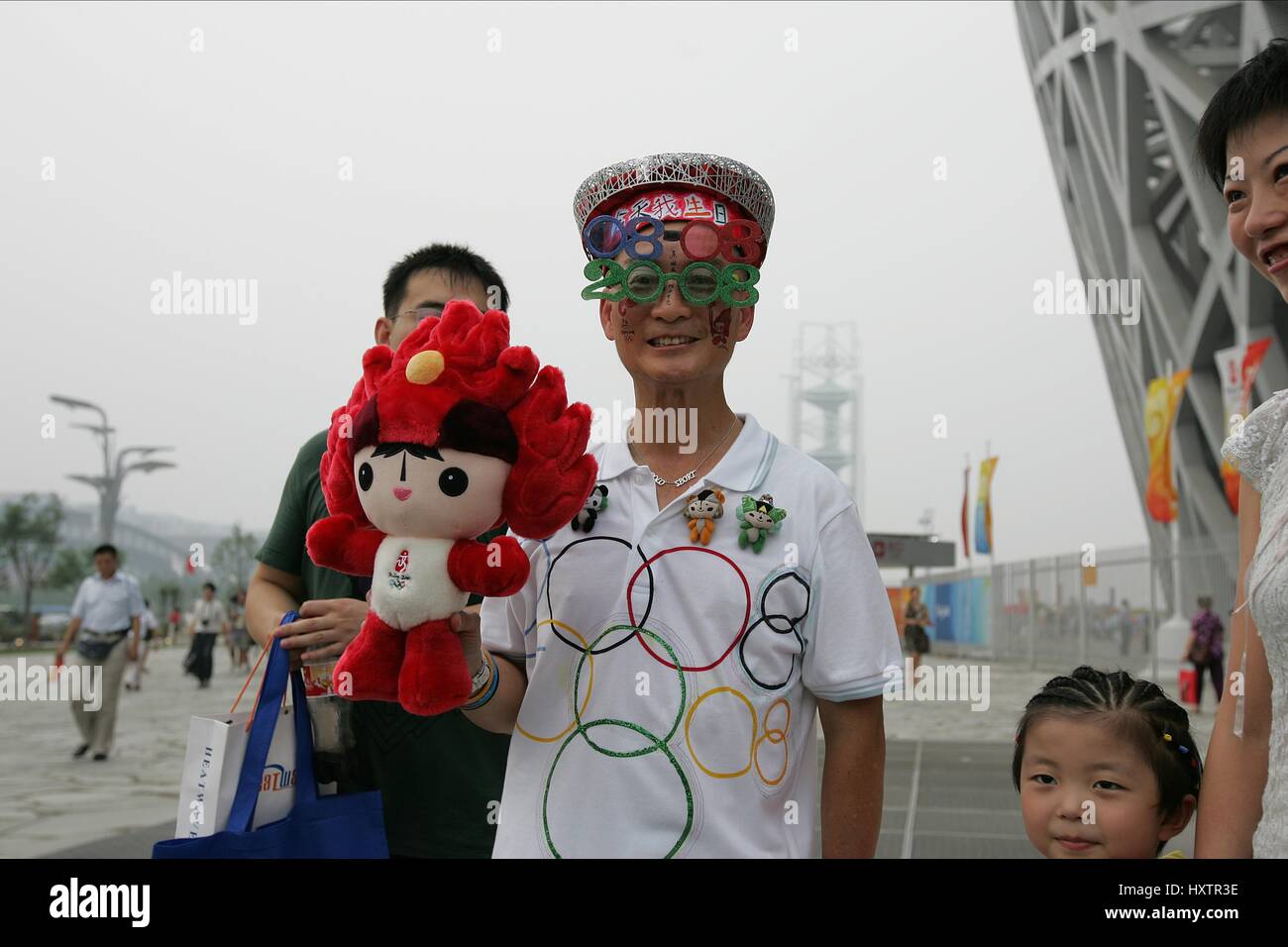 OLYMPIC FAN OPENING CEREMONY OLYMPIC STADIUM BEIJING CHINA 08 August ...