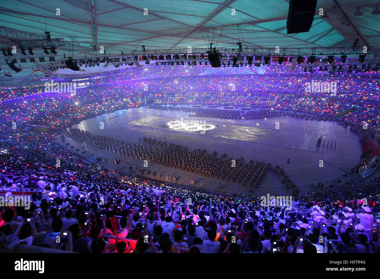 INSIDE THE BIRDS NEST OPENING CEREMONY OLYMPIC STADIUM BEIJING CHINA 08 ...