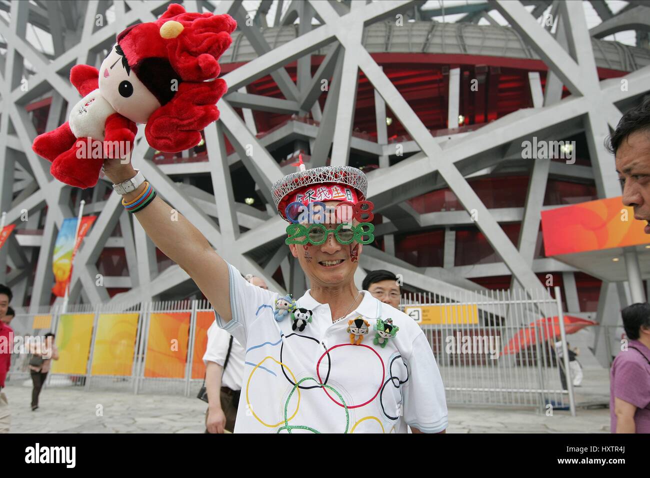 OLYMPIC FAN OPENING CEREMONY OLYMPIC STADIUM BEIJING CHINA 08 August ...