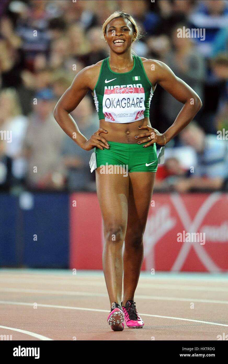 BLESSING OKAGBARE 100 METERS 100 METERS HAMPDEN PARK GLASGOW SCOTLAND ...