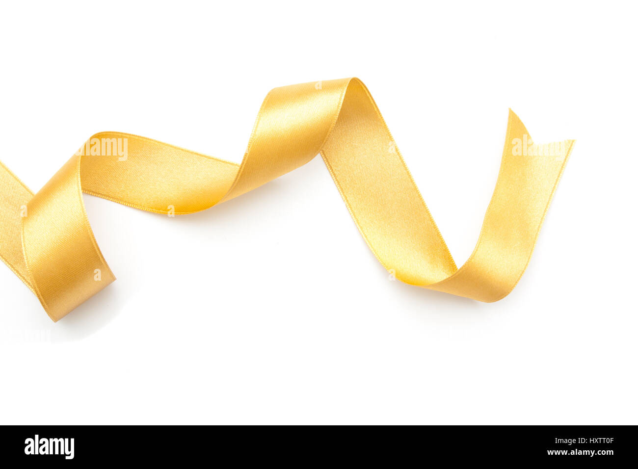 golden ribbon border isolated on white background Stock Photo - Alamy
