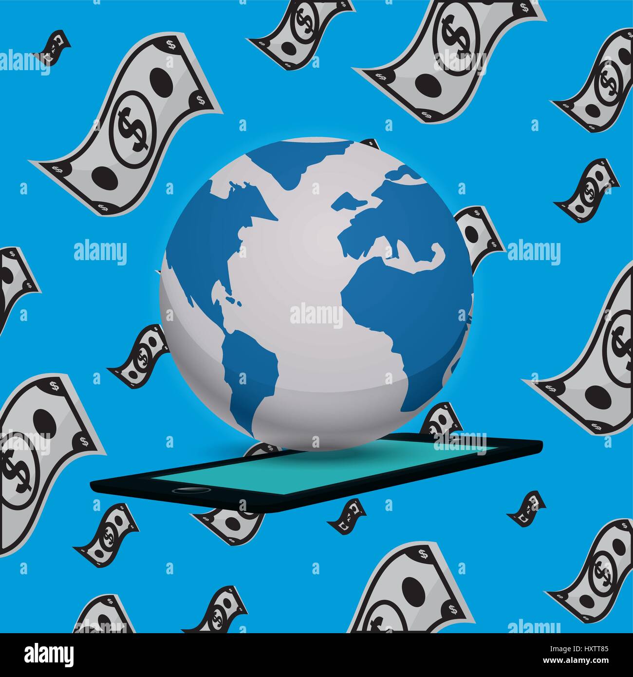 Global money economy icon vector illustration graphic design Stock ...
