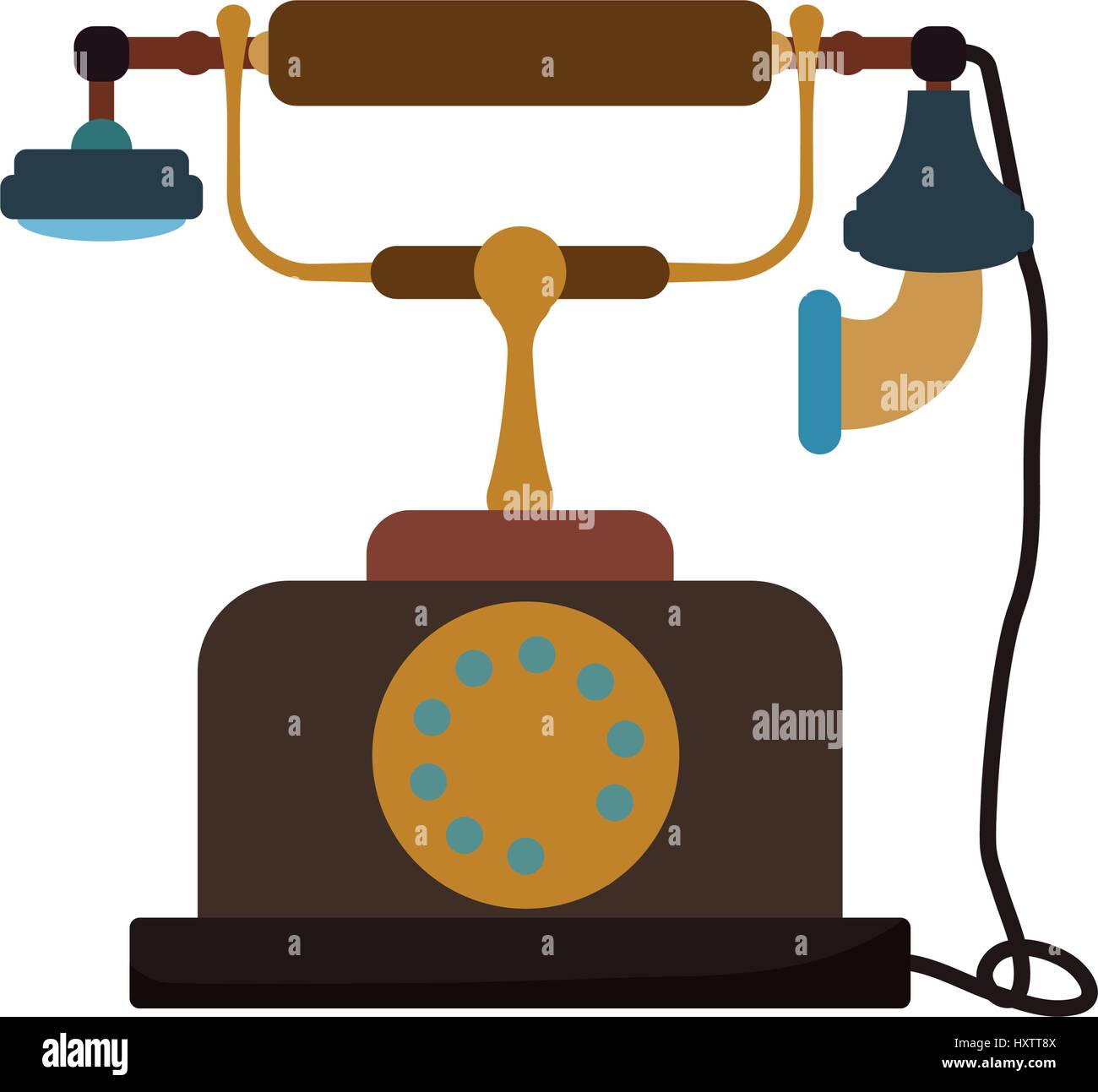 Vintage antique telephone icon vector illustration graphic design Stock ...