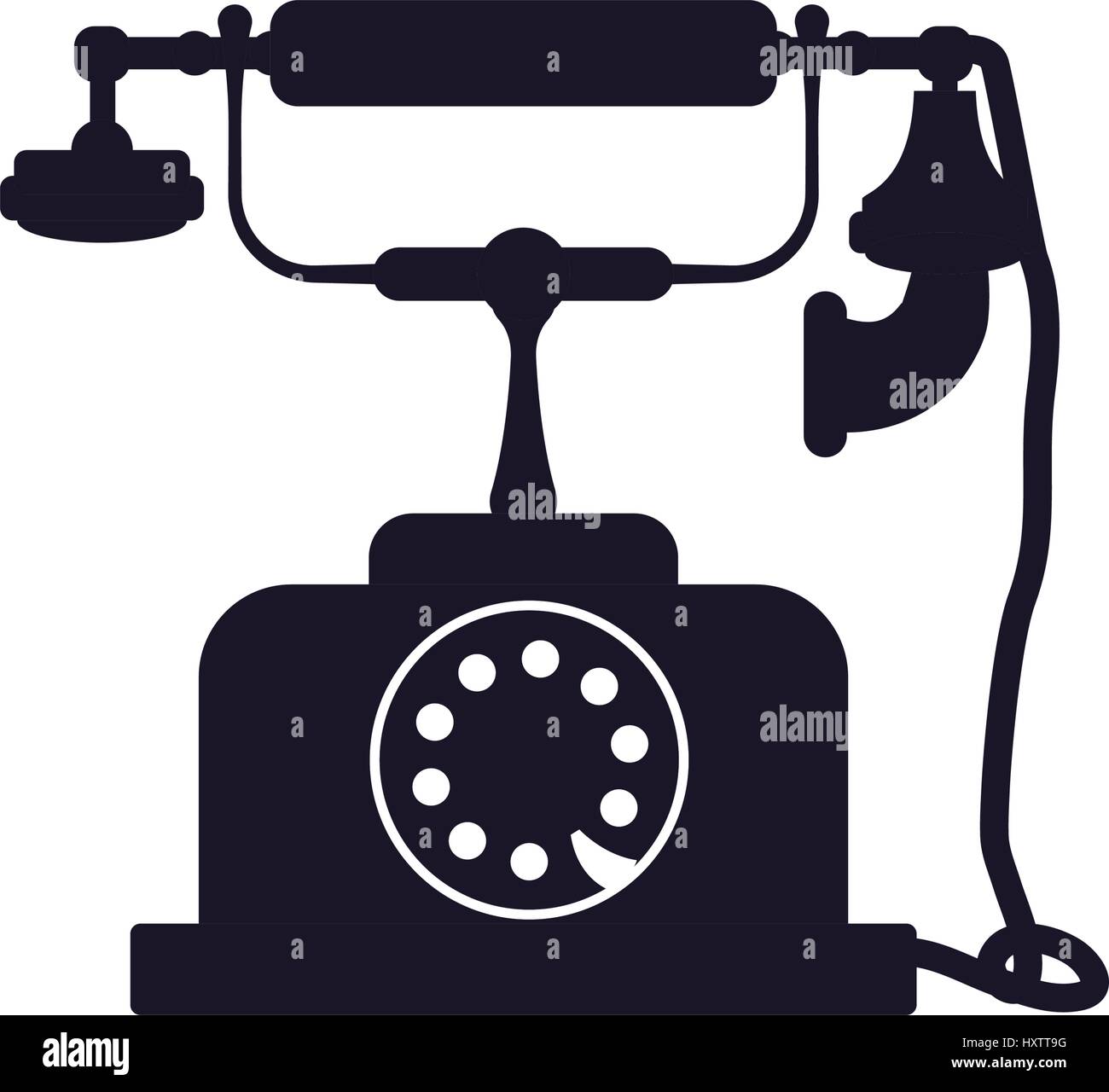 Vintage antique telephone icon vector illustration graphic design Stock ...