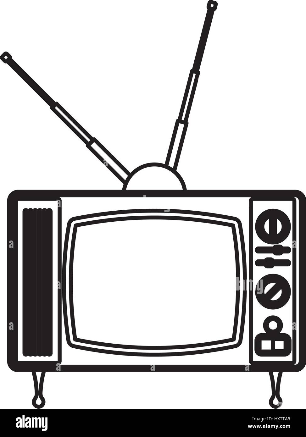 Old television media icon vector illustration graphic design Stock ...