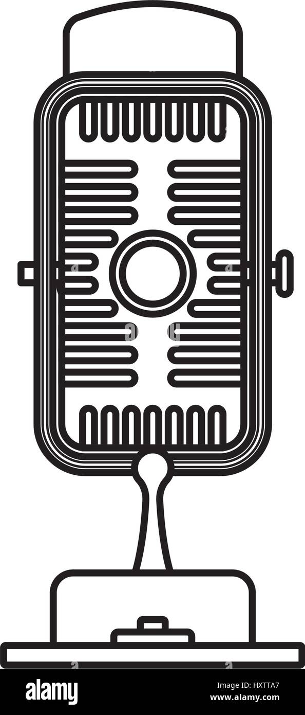 Vintage radio microphone icon vector illustration graphic design Stock ...