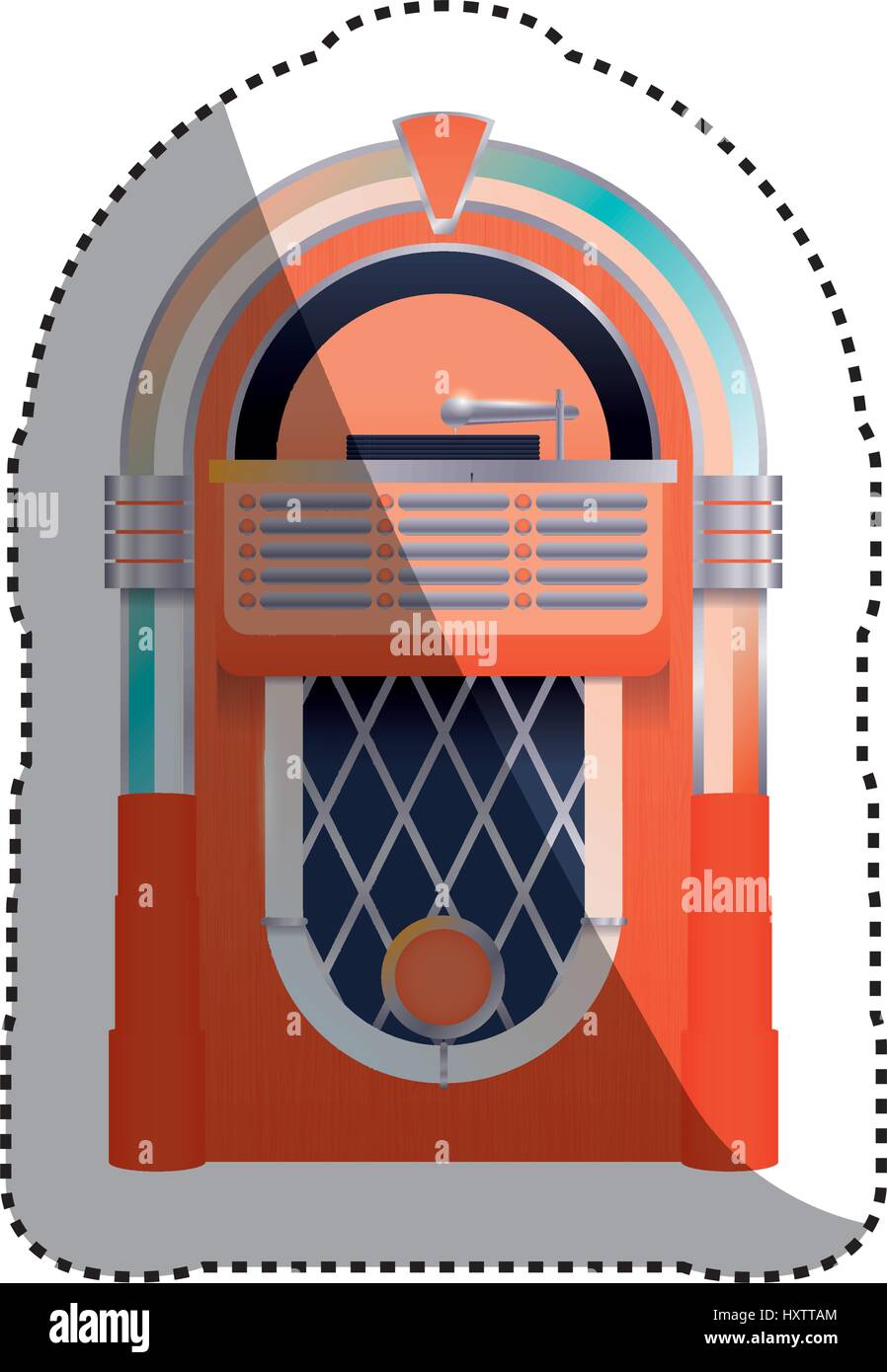 Classic vintage retro jukebox Stock Vector Images - Alamy