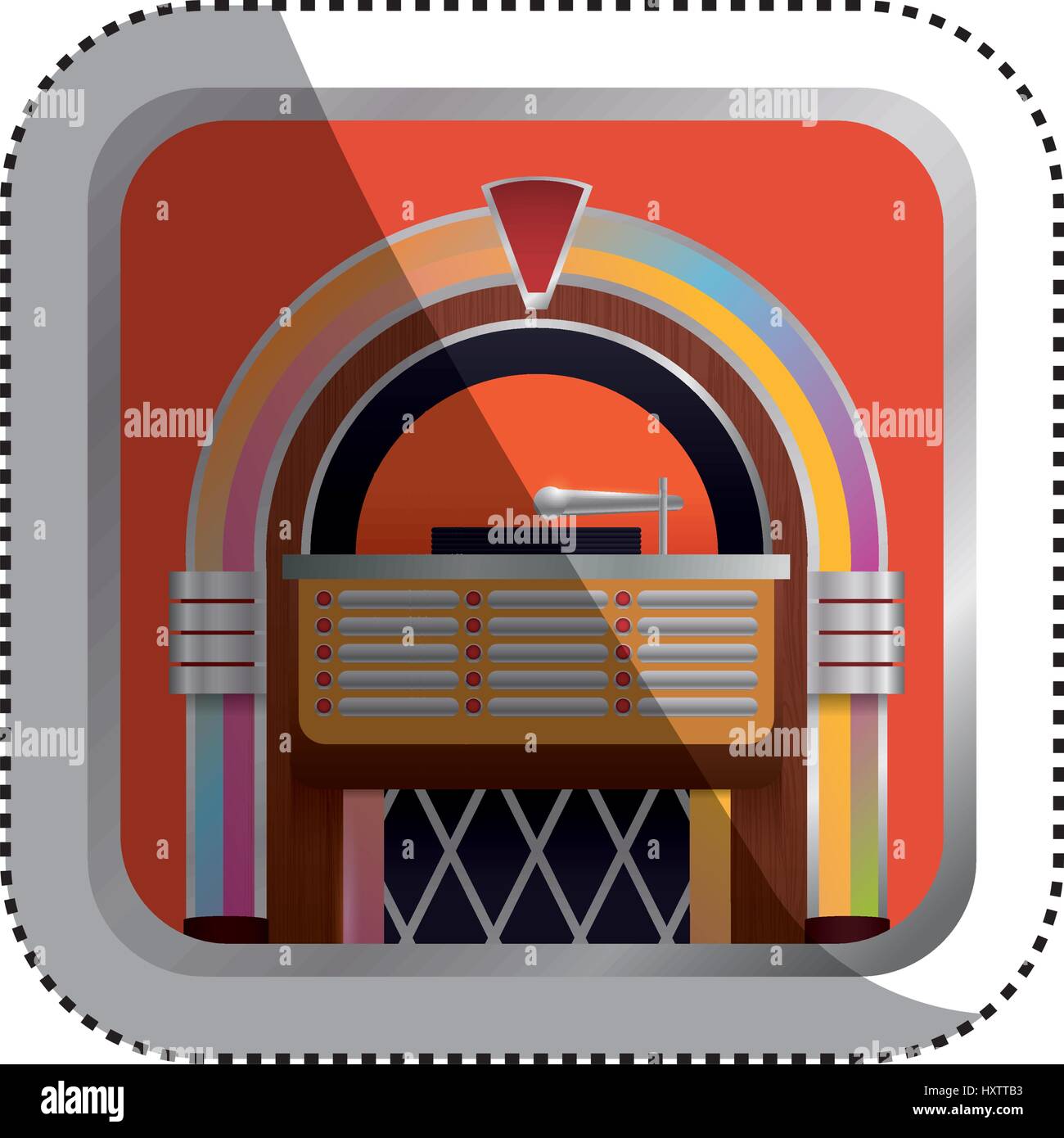 Vintage american music jukebox Stock Vector Images - Alamy