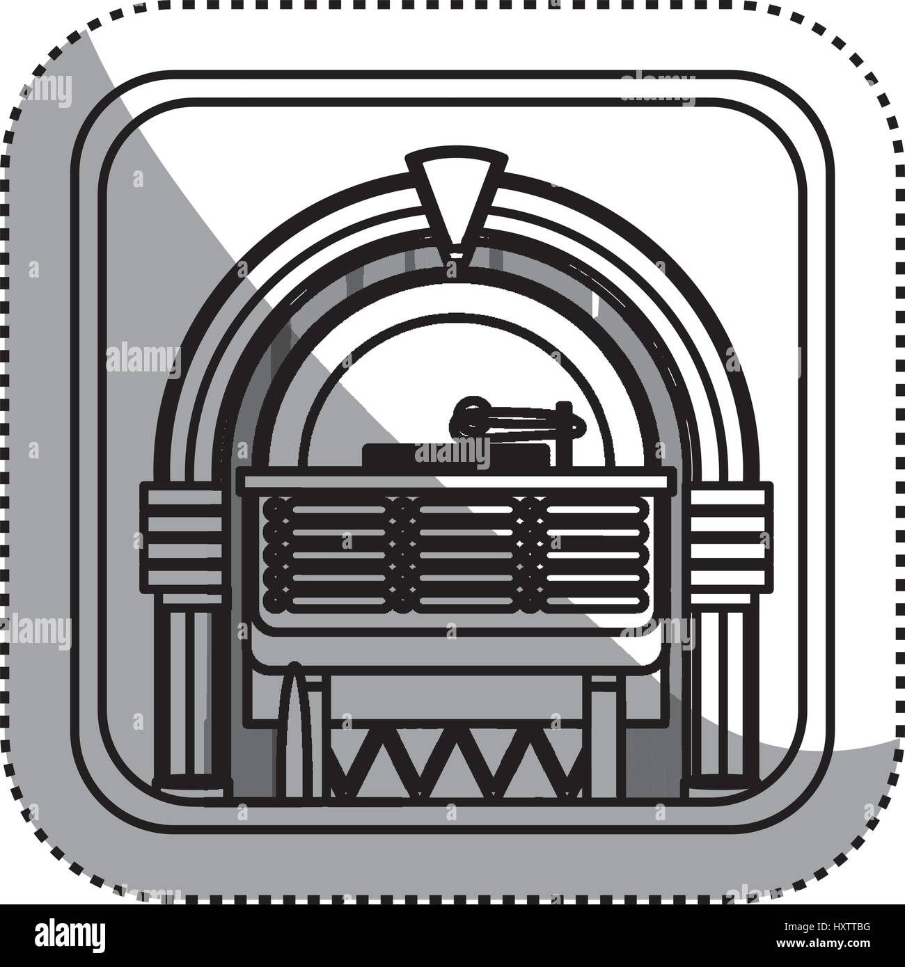 Vintage american music jukebox Stock Vector Images - Alamy