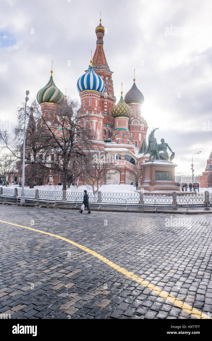 Red Square in Moscow, Russia, with holiday market and traditional ...