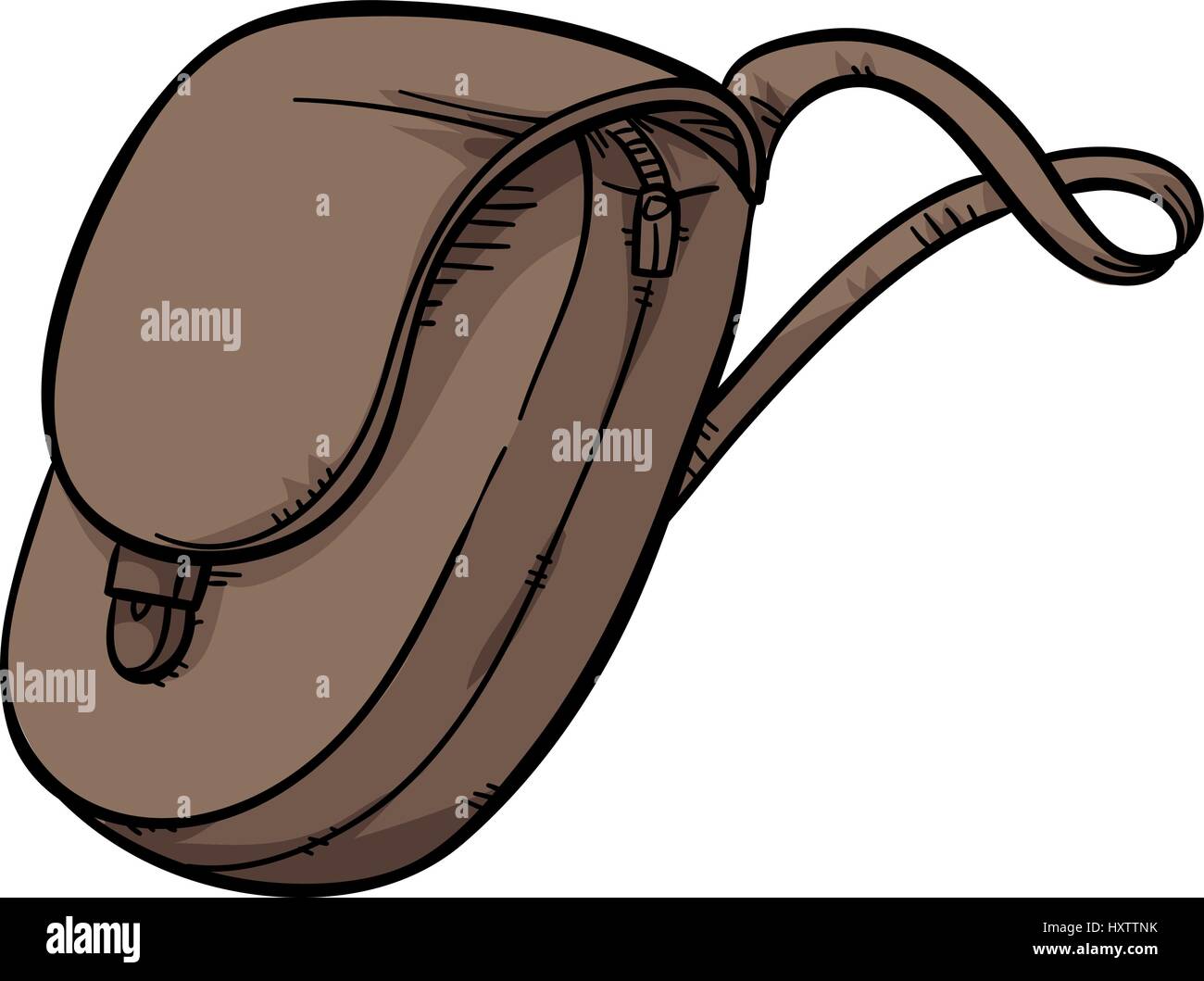 A cartoon of a brown handbag with strap Stock Vector Image & Art - Alamy