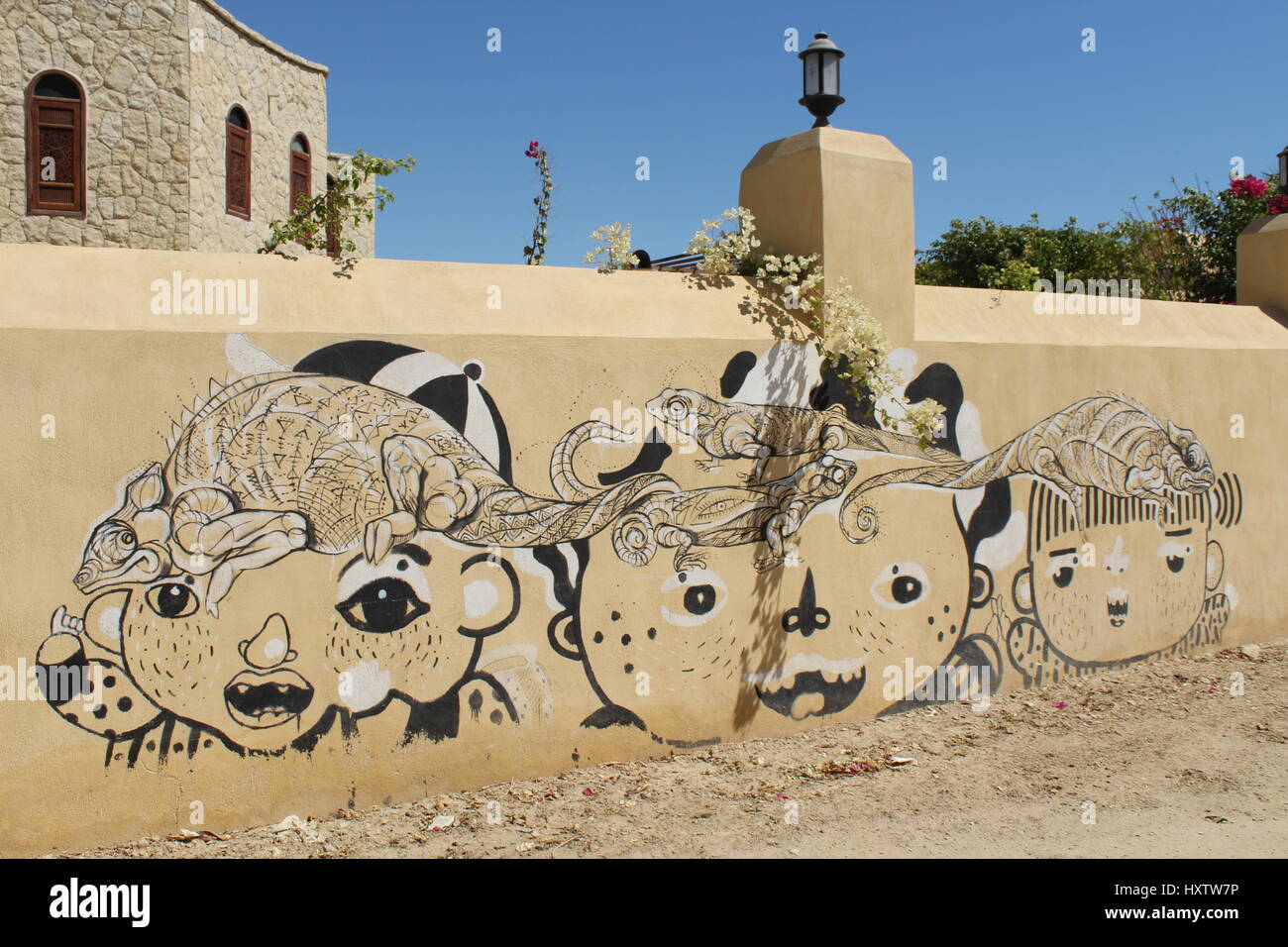 A small town with a hand-made art Stock Photo - Alamy