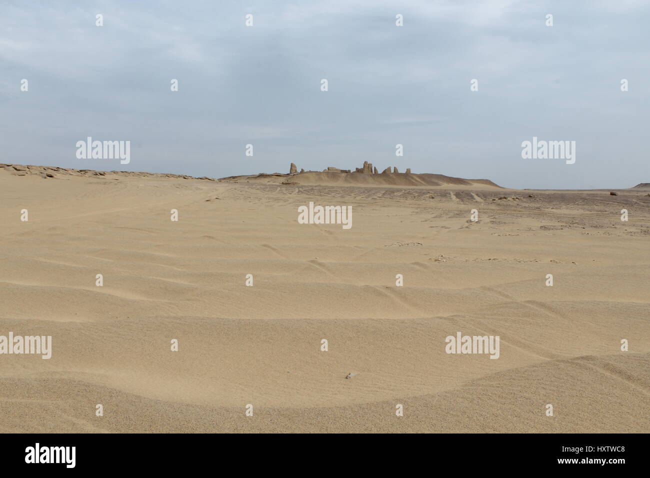 Strange Shapes of Sahara Desert South of Lake Quaroun, an ancient ...