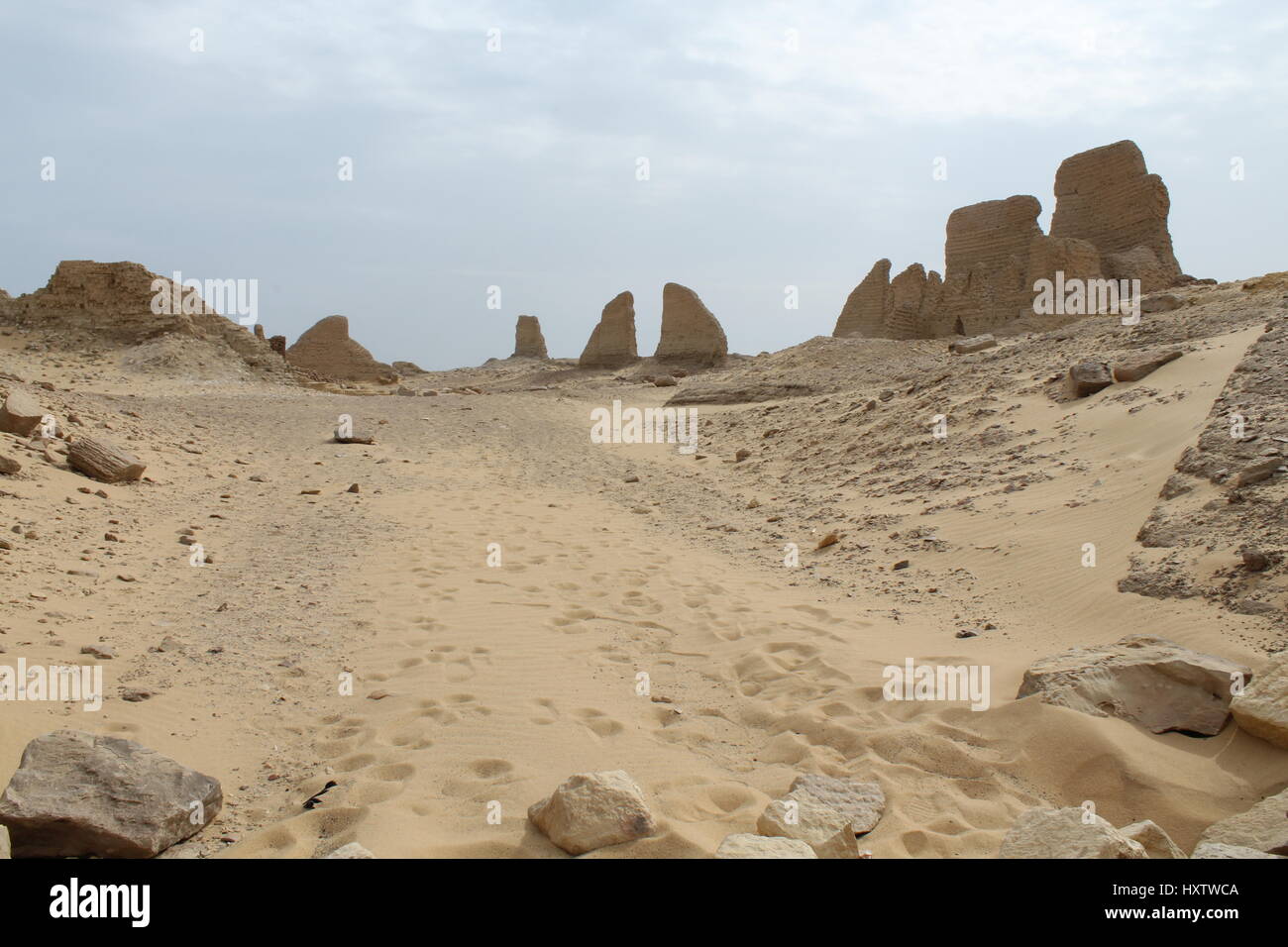 Strange Shapes of Sahara Desert South of Lake Quaroun, an ancient ...