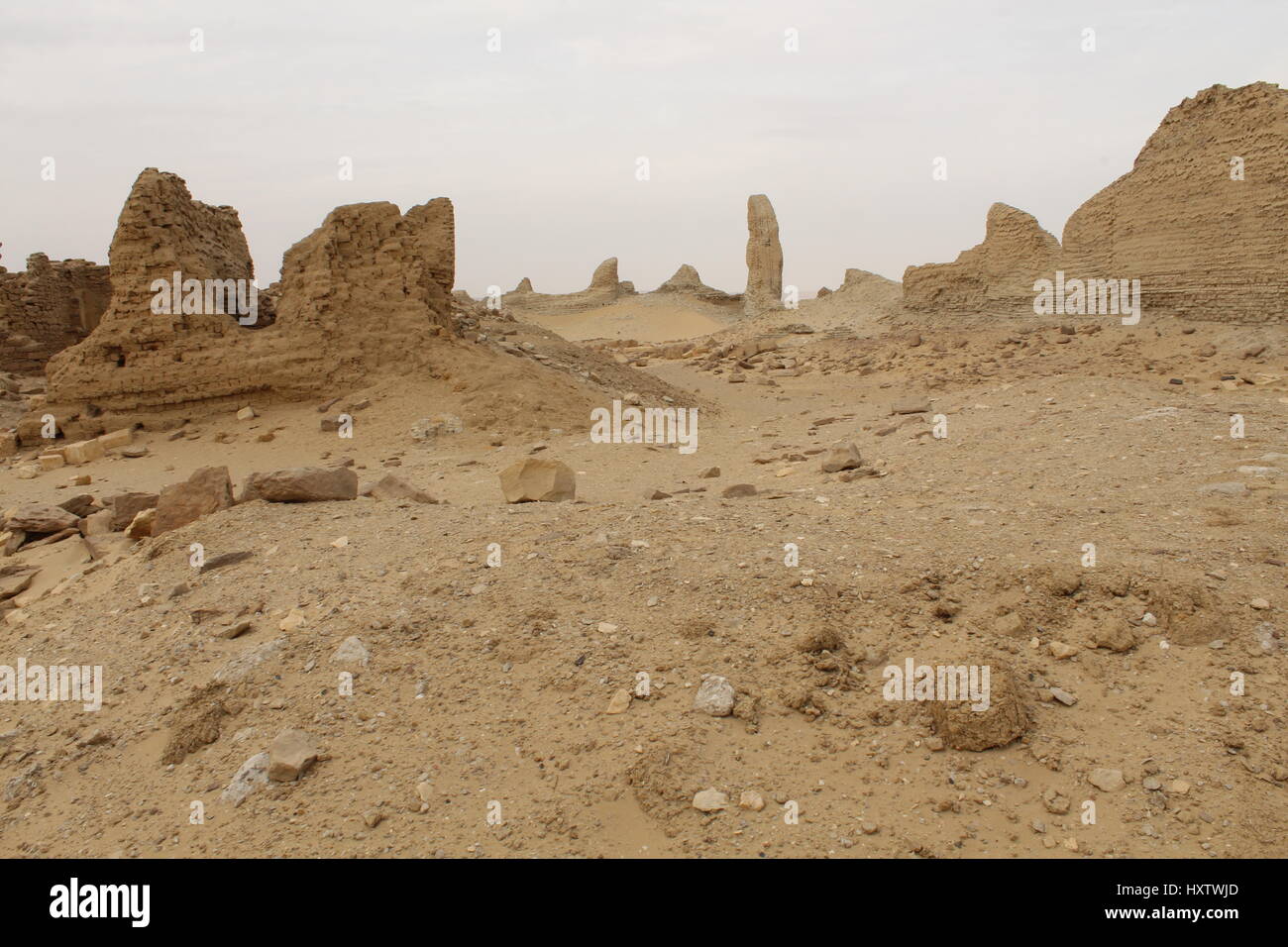 Strange Shapes of Sahara Desert South of Lake Quaroun, an ancient ...