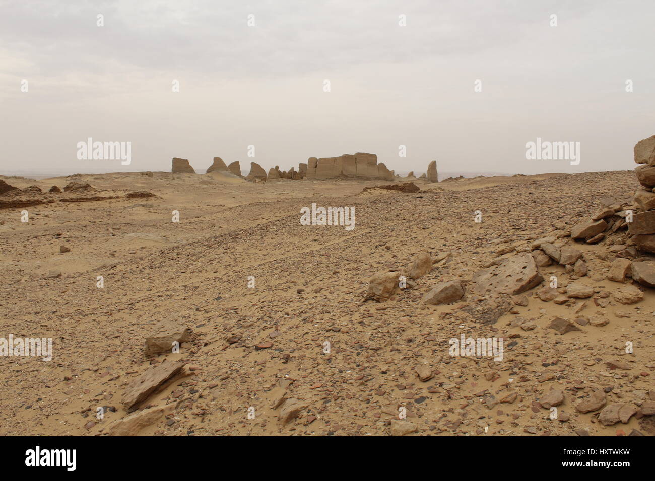 Strange Shapes of Sahara Desert South of Lake Quaroun, an ancient ...