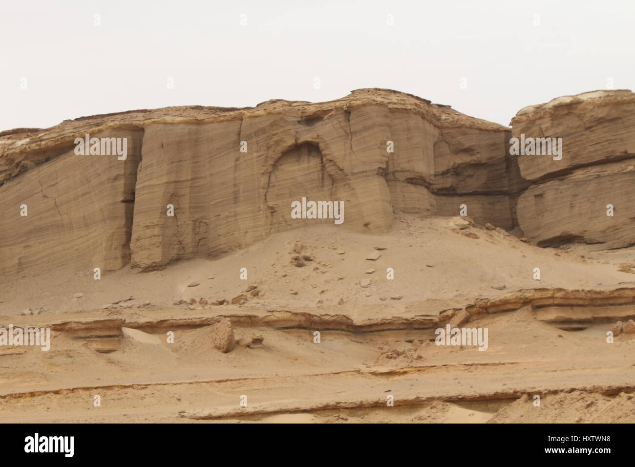 Strange Shapes of Sahara Desert South of Lake Quaroun, an ancient ...