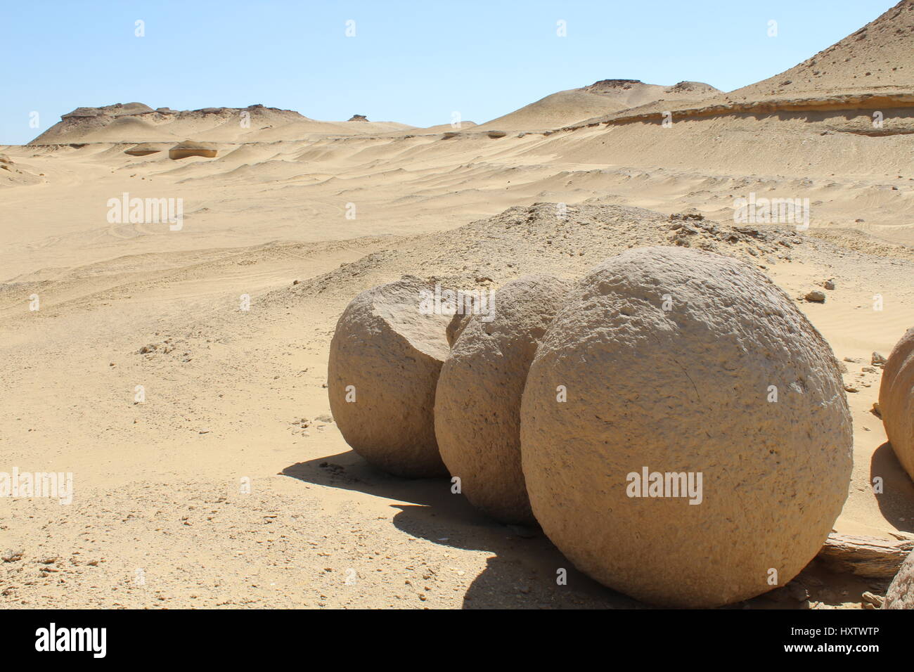 Strange Shapes of Sahara Desert South of Lake Quaroun, an ancient ...
