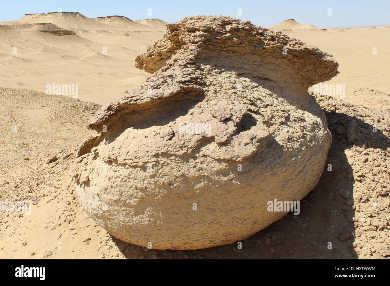 Strange Shapes of Sahara Desert South of Lake Quaroun, an ancient ...