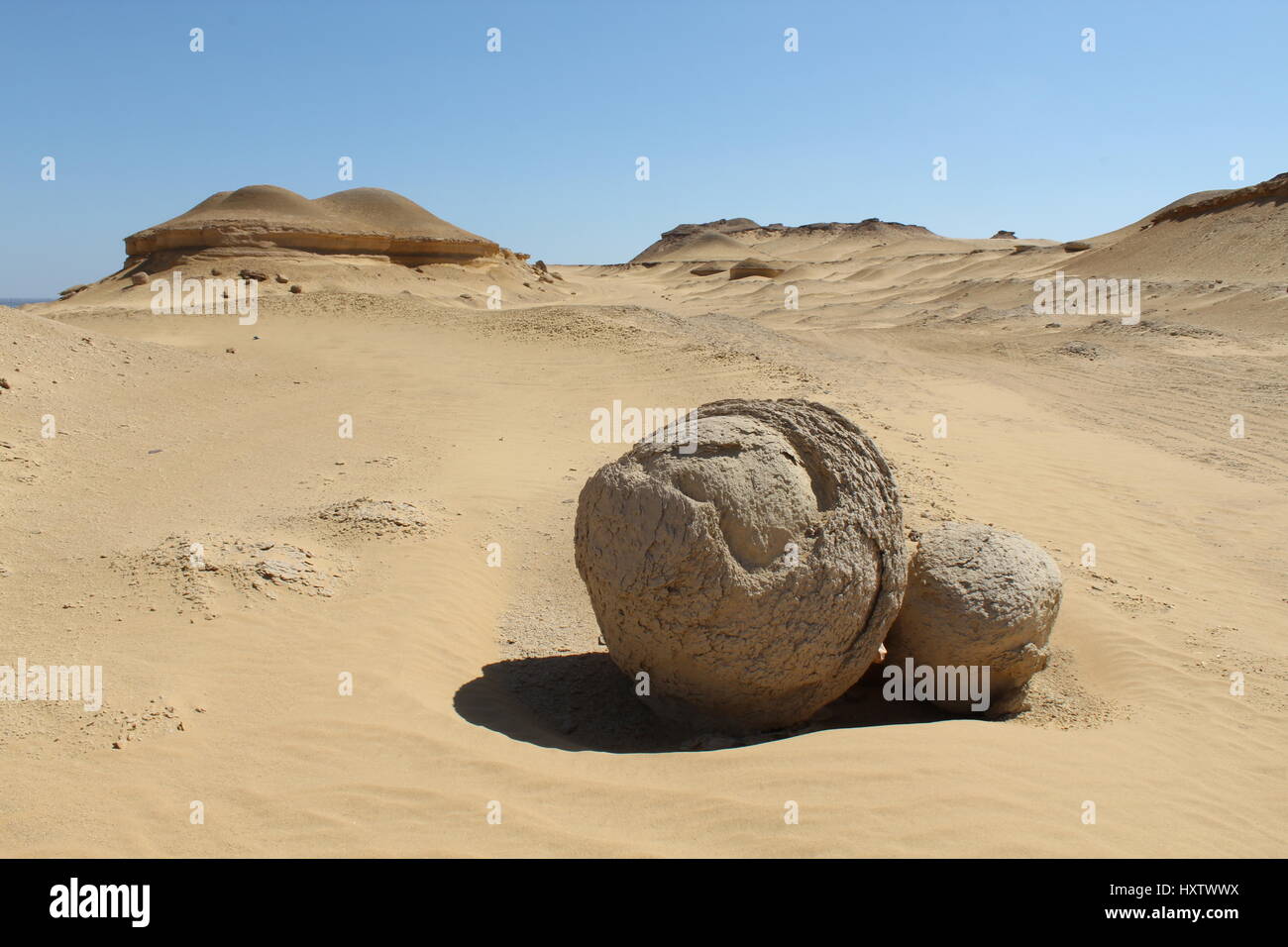 Strange Shapes of Sahara Desert South of Lake Quaroun, an ancient ...