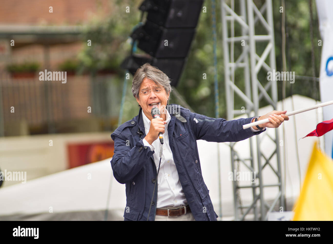 Quito, Ecuador - March 26, 2017: Guillermo Lasso, presidential ...
