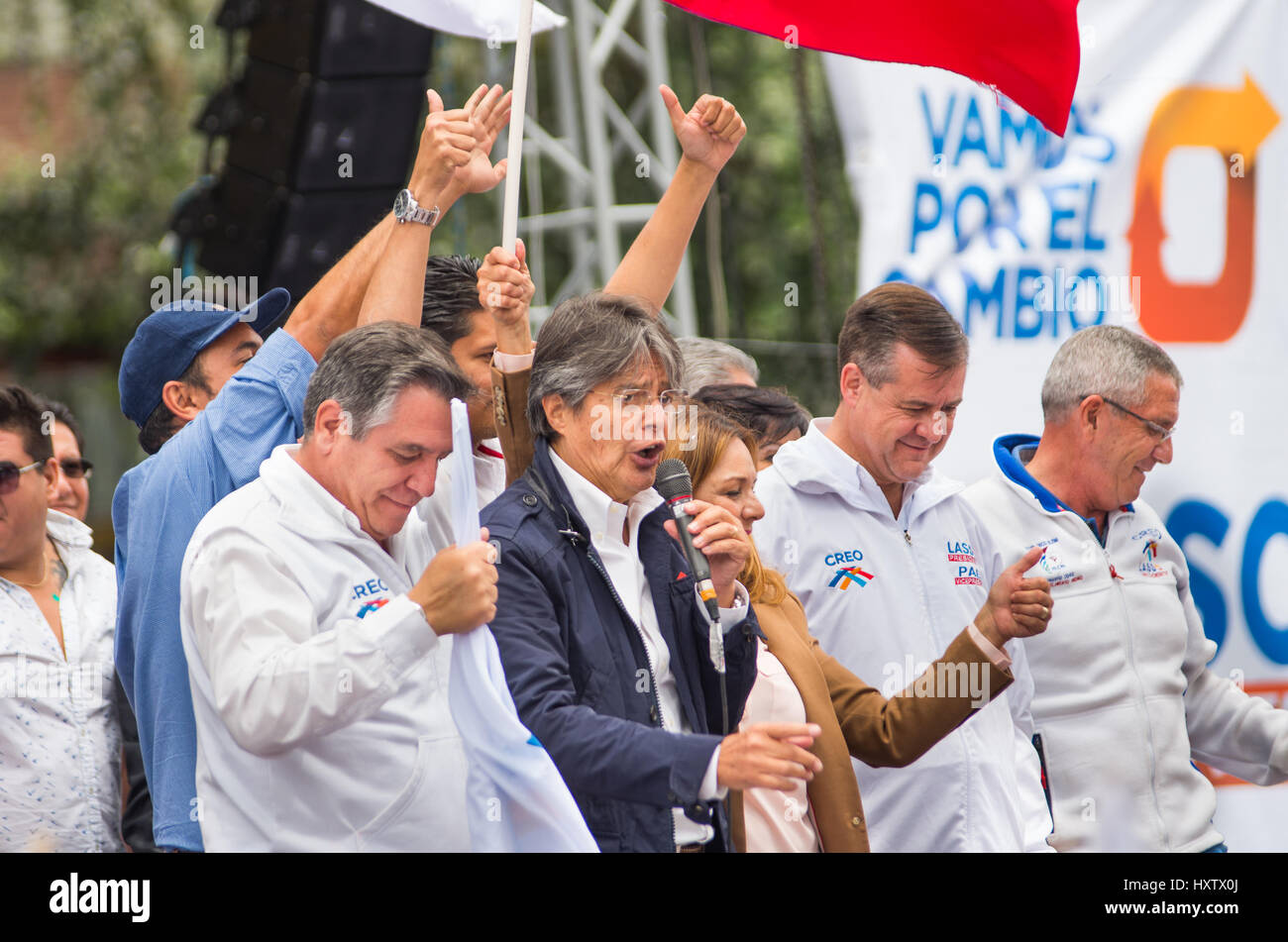 Quito, Ecuador - March 26, 2017: Guillermo Lasso, presidential ...