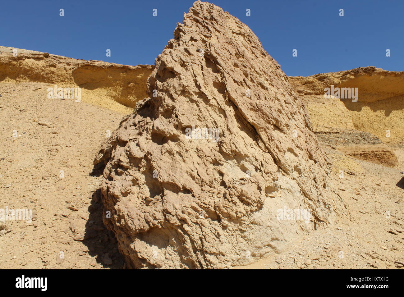 Strange Shapes of Sahara Desert South of Lake Quaroun, an ancient ...