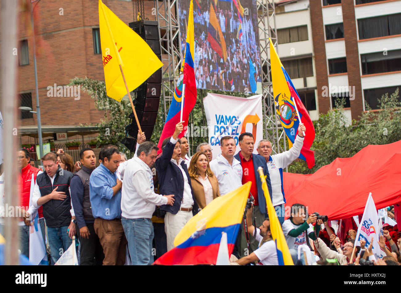 Quito, Ecuador - March 26, 2017: Guillermo Lasso, presidential ...