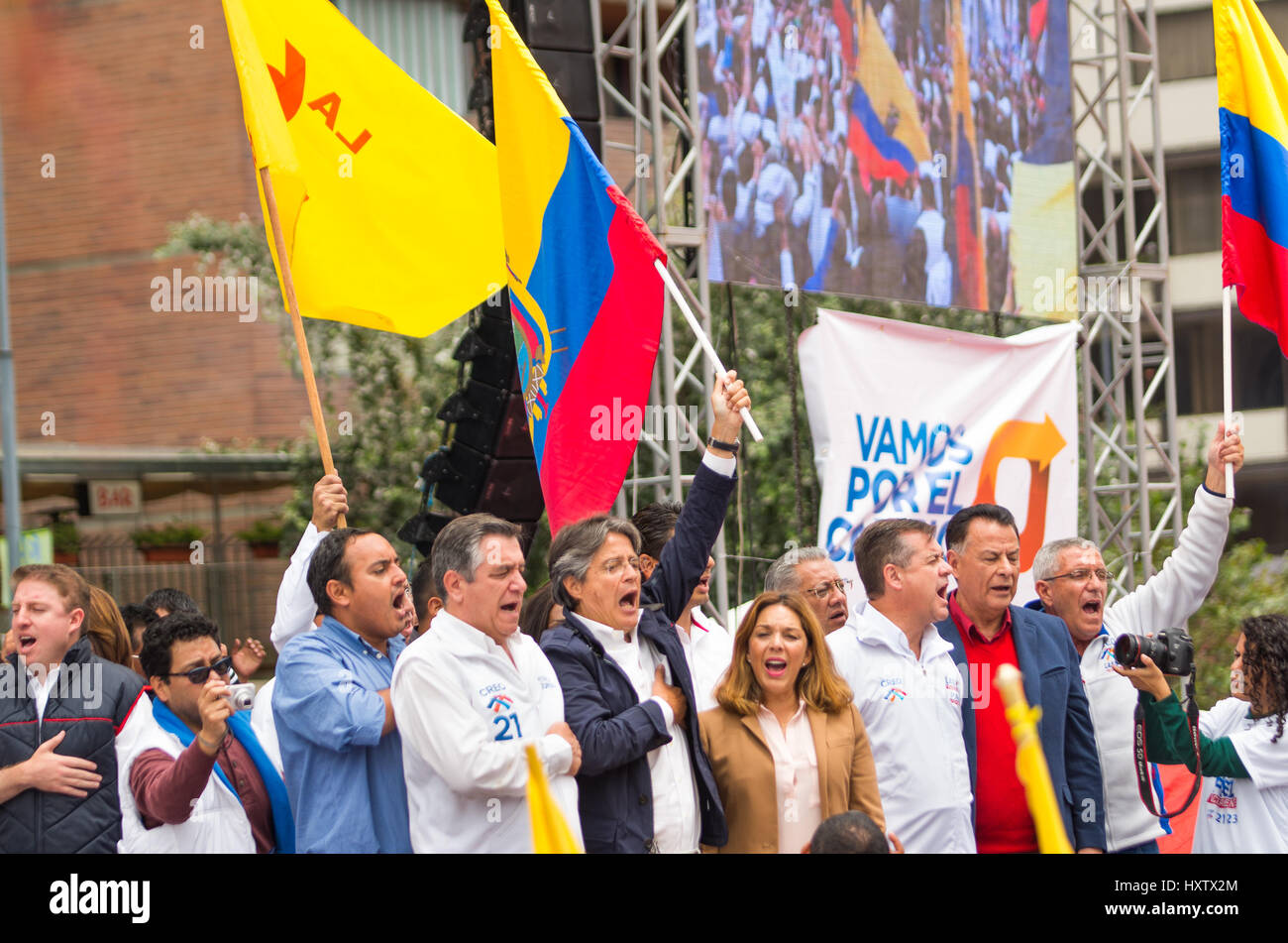 Quito, Ecuador - March 26, 2017: Guillermo Lasso, presidential ...