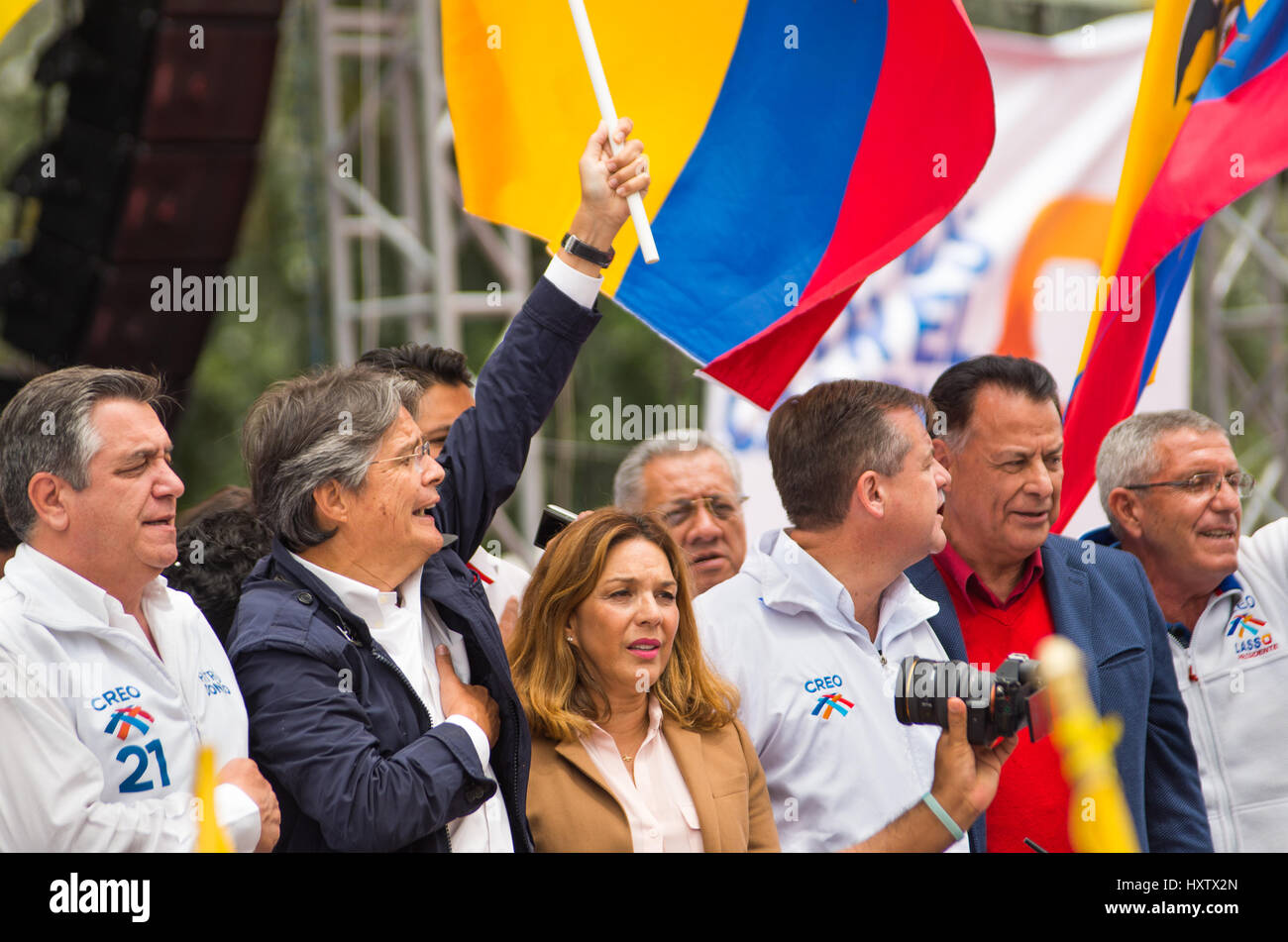 Quito, Ecuador - March 26, 2017: Guillermo Lasso, presidential ...
