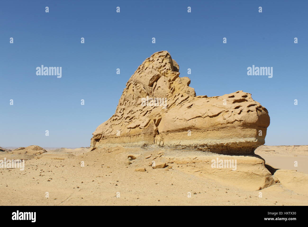 Strange Shapes of Sahara Desert South of Lake Quaroun, an ancient ...