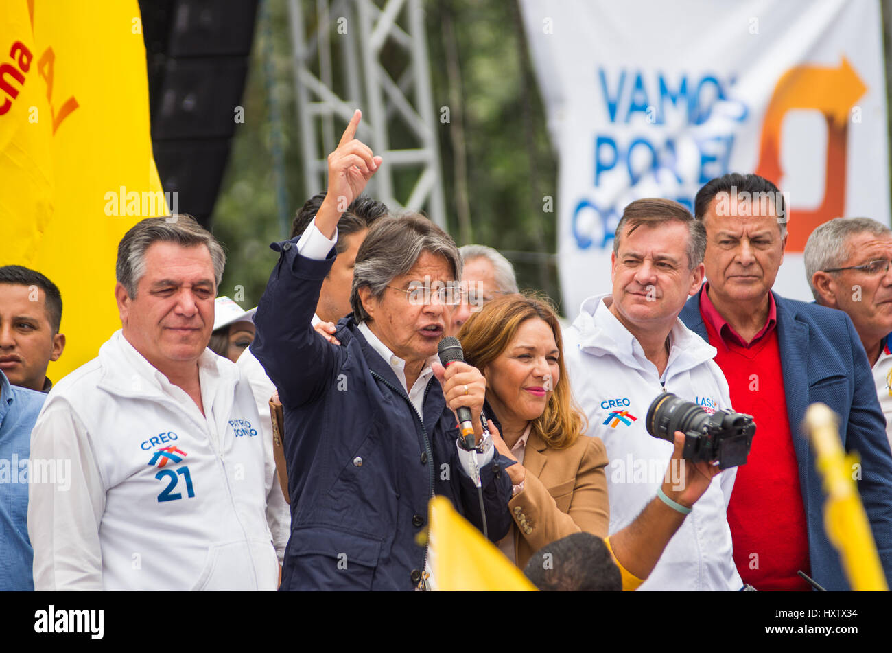 Quito, Ecuador - March 26, 2017: Guillermo Lasso, presidential ...
