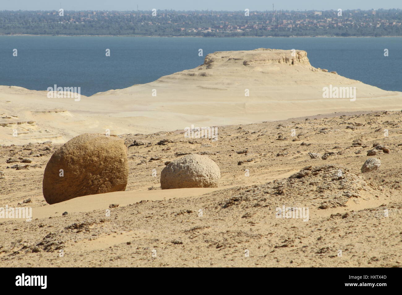 Strange Shapes of Sahara Desert South of Lake Quaroun, an ancient ...