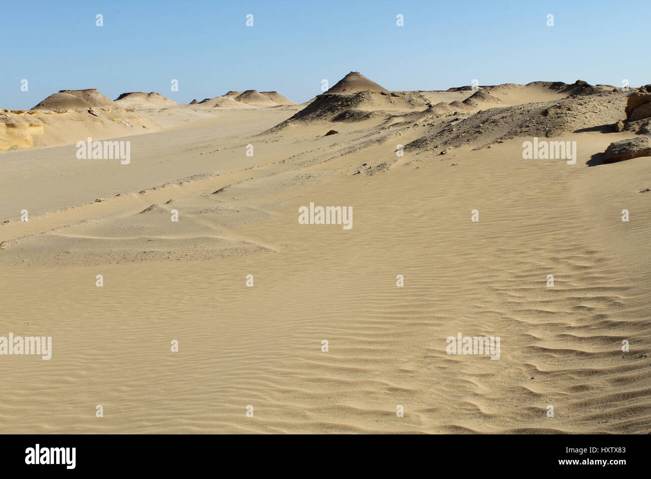 Strange Shapes of Sahara Desert South of Lake Quaroun, an ancient ...
