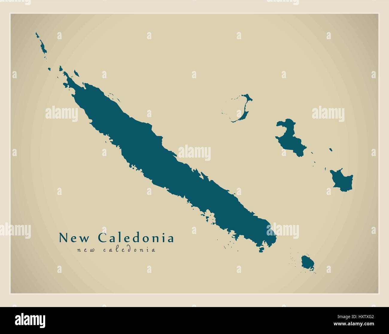 New caledonia map hi-res stock photography and images - Alamy