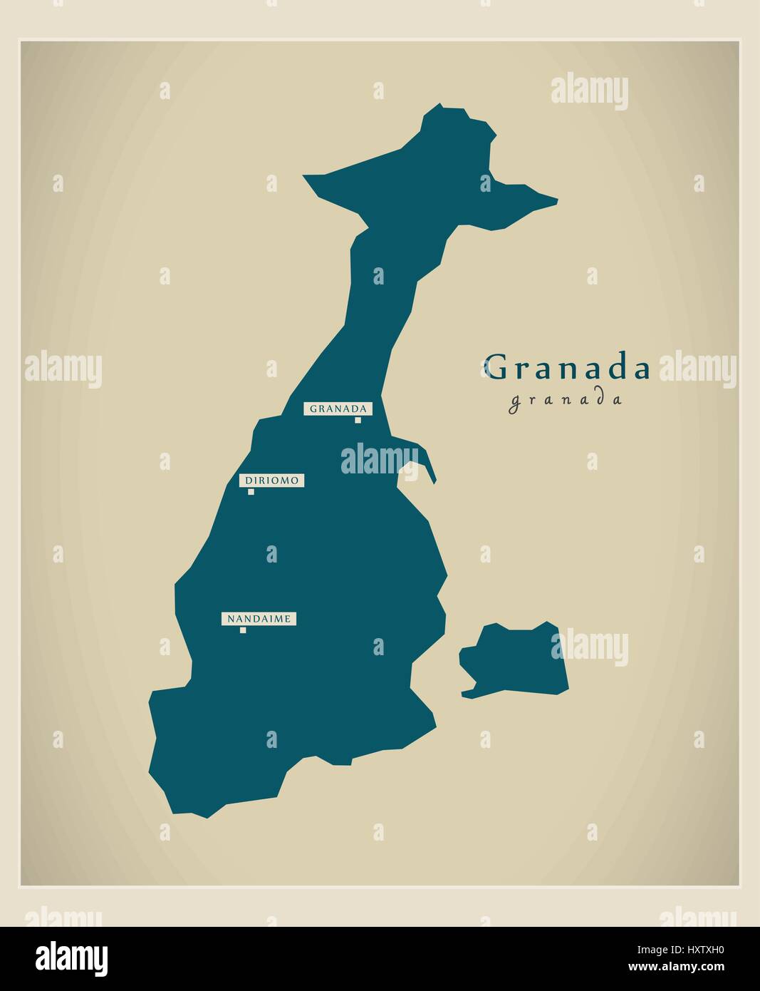 Map of granada hi-res stock photography and images - Alamy