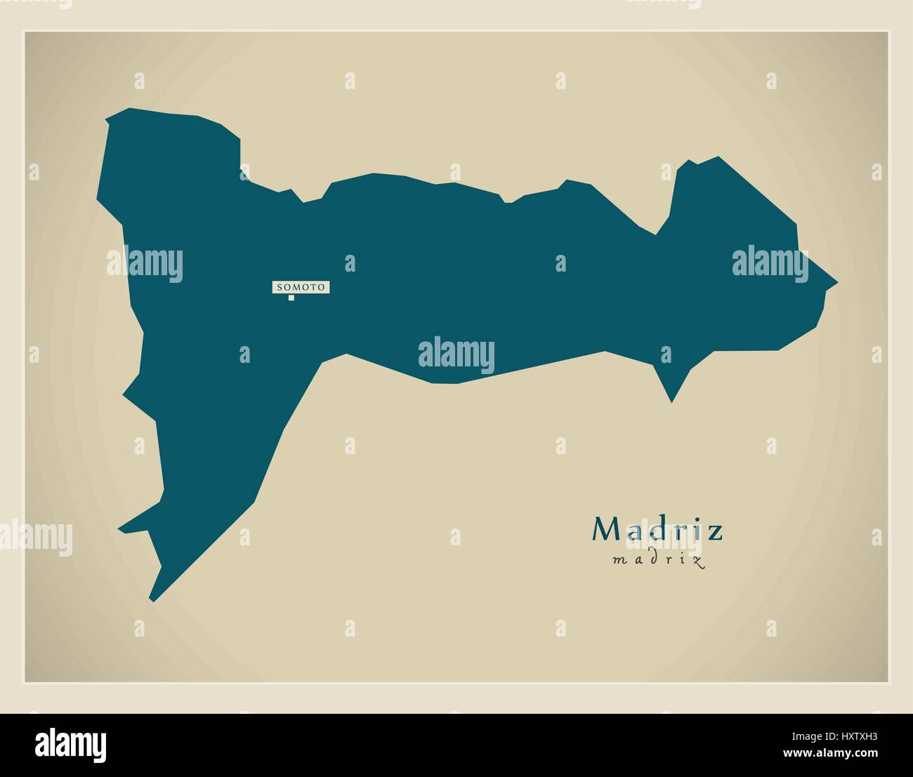 Madriz vector map hi-res stock photography and images - Alamy