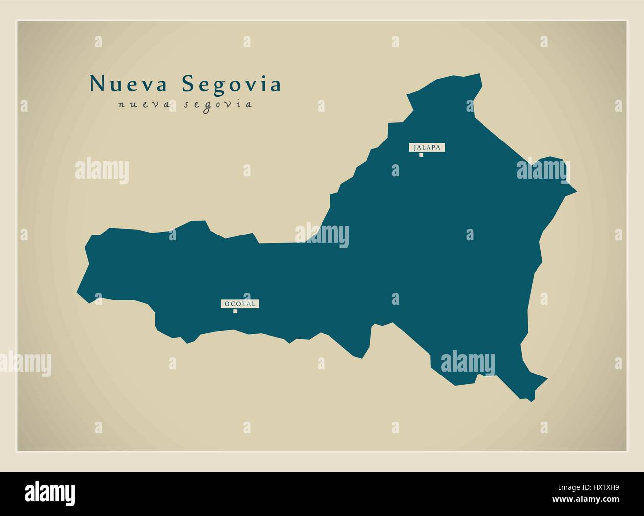 Modern Map - Nueva Segovia NI Stock Vector Image & Art - Alamy