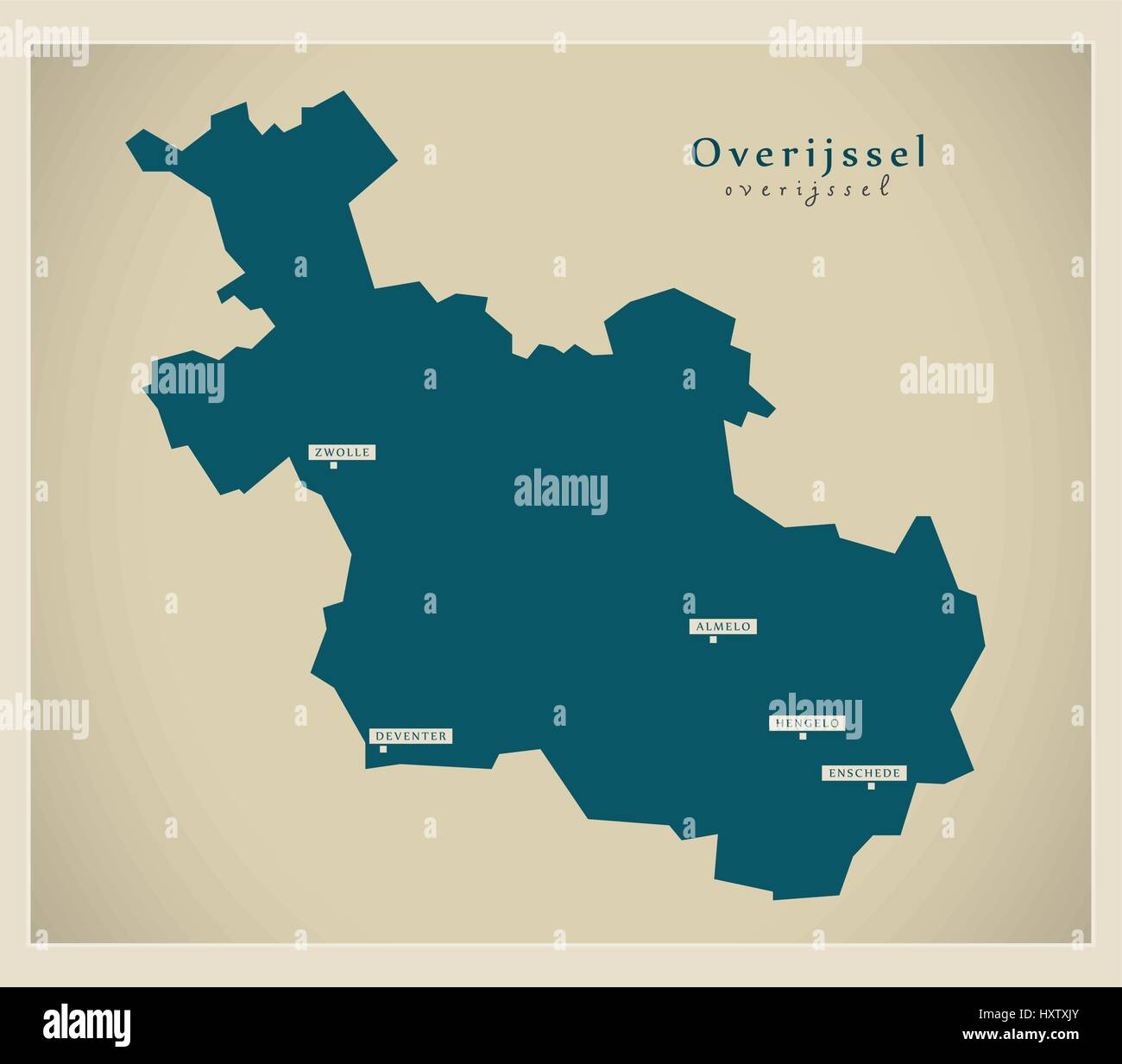 Map of overijssel hi-res stock photography and images - Alamy