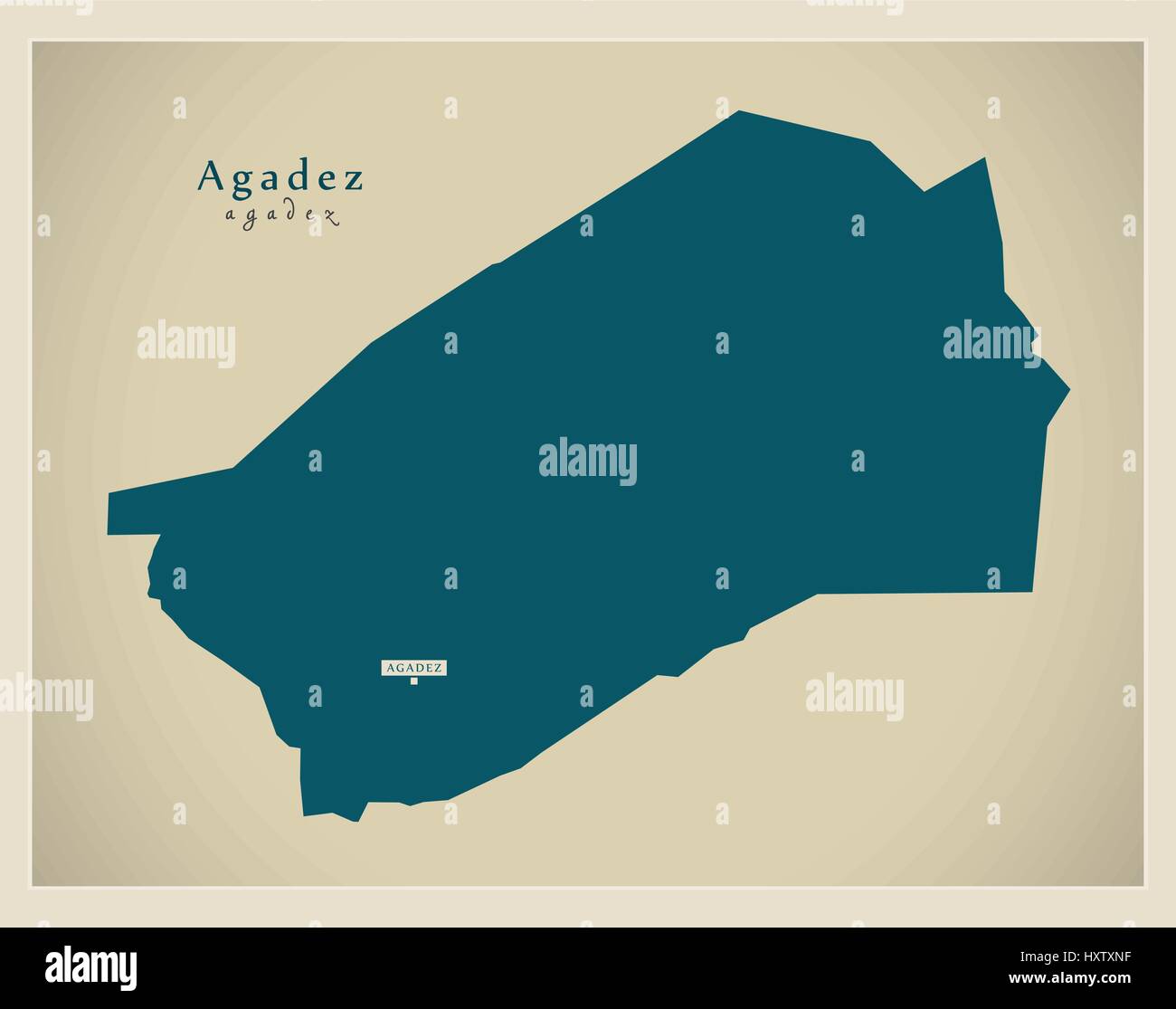 Modern Map - Agadez NE Stock Vector Image & Art - Alamy